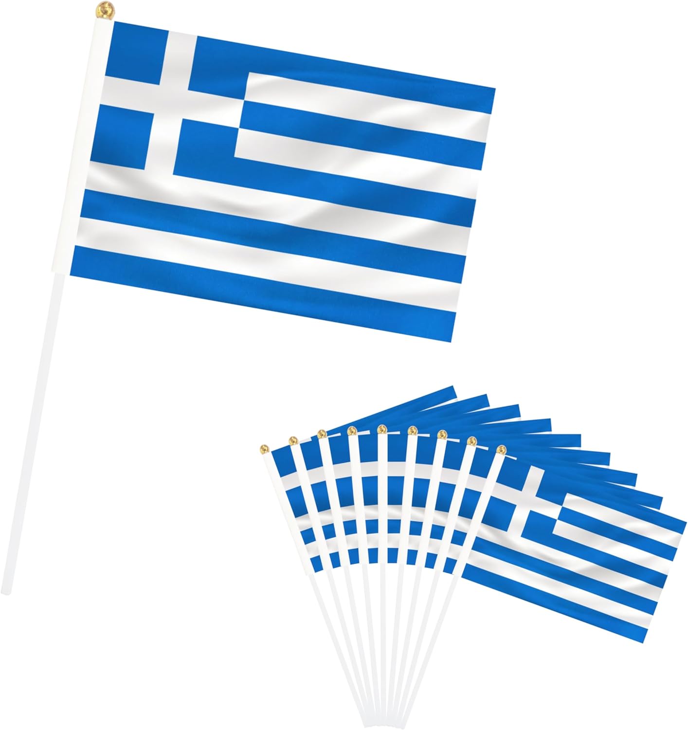 Amazon.com : Rotenl Greece Small Mini Flags, 25 Pack Hand Held Greek ...
