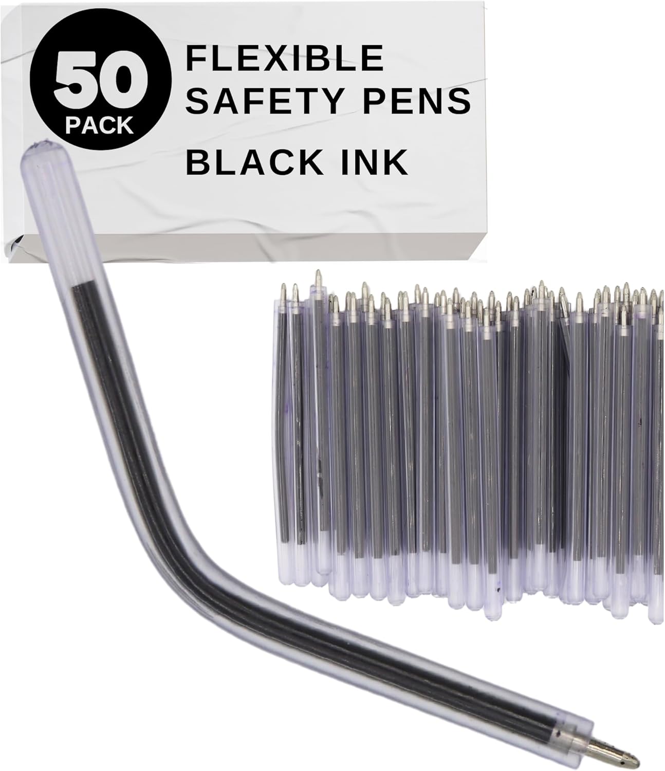 Amazon.com: Flexible Safety Pens | 50 Pack of Pens For Mental Health ...