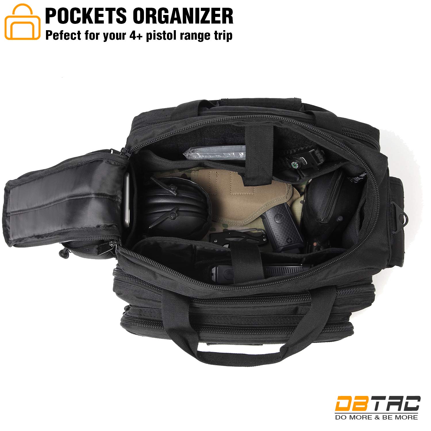 Buy DBTAC Gun Case Bag Deluxe Middle Size | Tactical 2~4 Pistol Bag ...