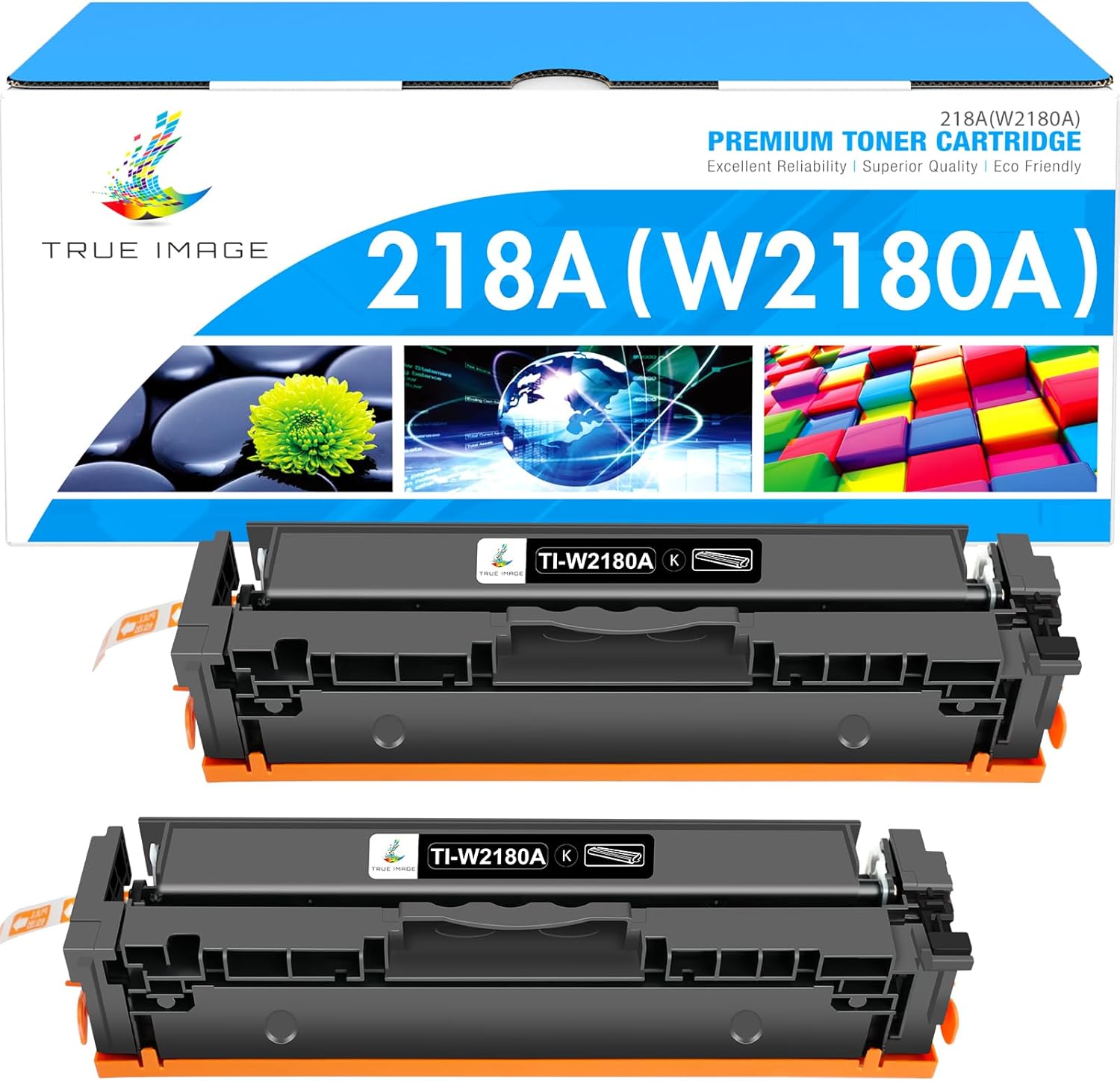 Amazon.com: 218A W2180A Black Toner Cartridges 2 Pack: 218X W2180X Set ...