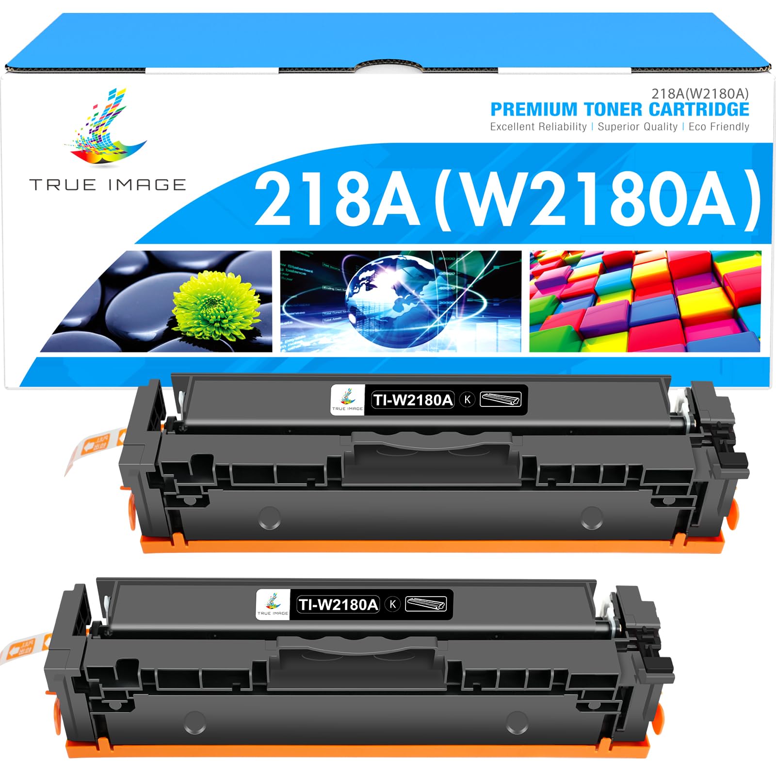 Amazon.com: 218A W2180A Black Toner Cartridges 2 Pack: 218X W2180X Set ...