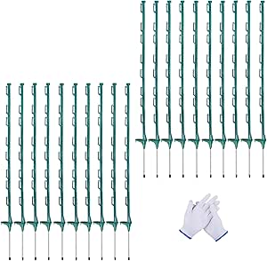 Amazon.com : 20 Pack 48inch Step-in Electric Fence Posts – Temporary ...