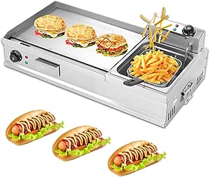 Amazon.com: XQZMZSCP Electric Griddles Indoor Cooking with Deep Fryer ...