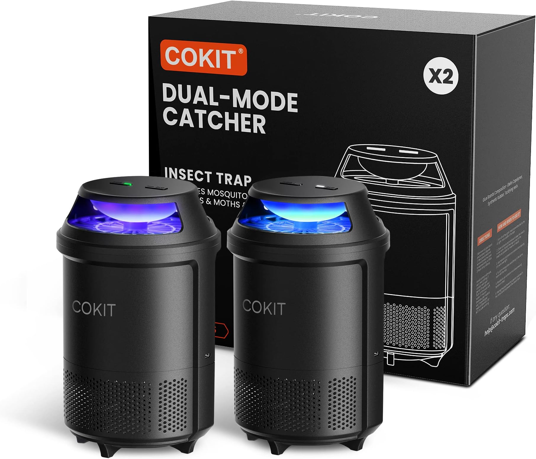 Amazon.com : COKIT Indoor Insect Trap, 2 Mode Catching Insects with ...