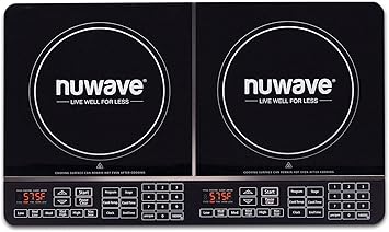 Amazon.com: Nuwave Double Induction Cooktop, Powerful 1800W, 2 Large 8 ...