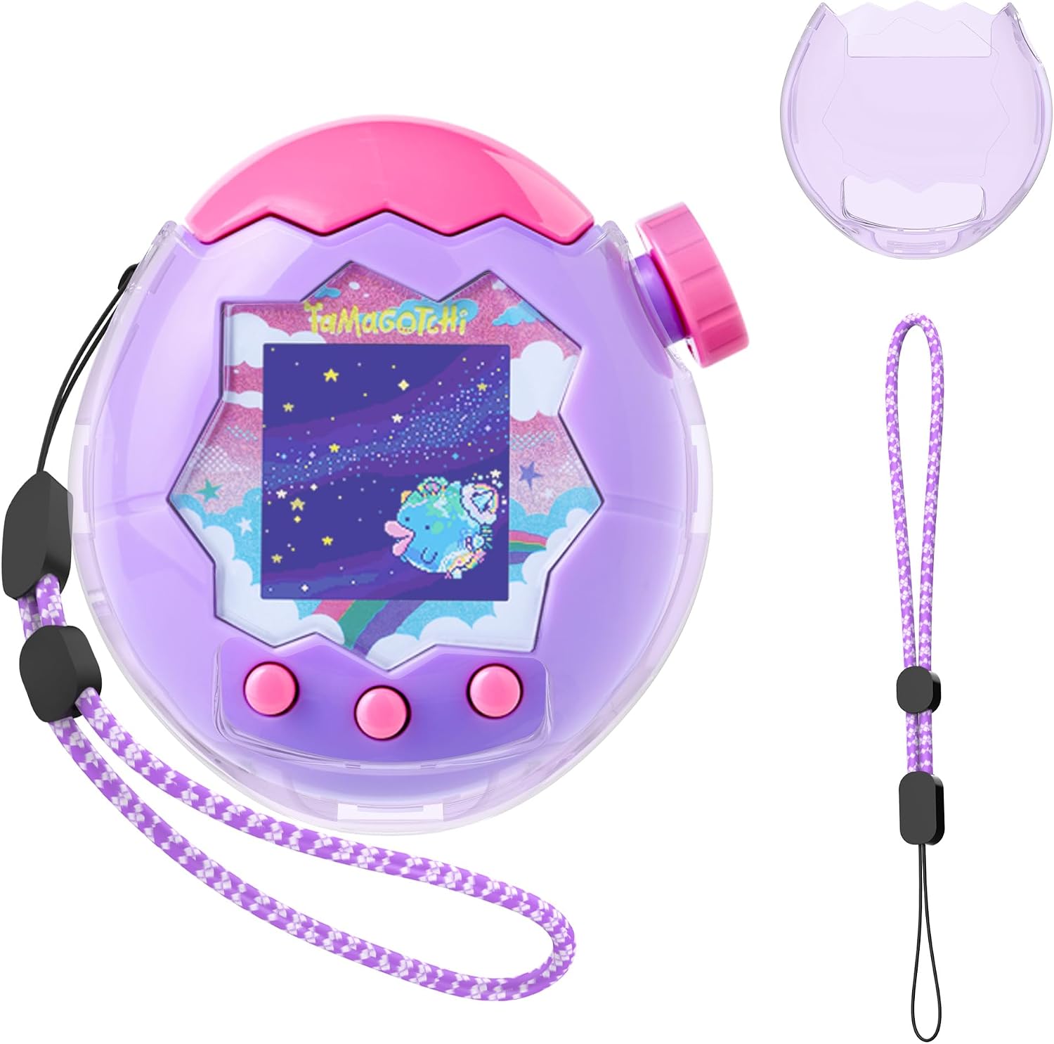 Amazon.com: SGHLDE for Tamagotchi Paradise Clear Case with Lanyard ...