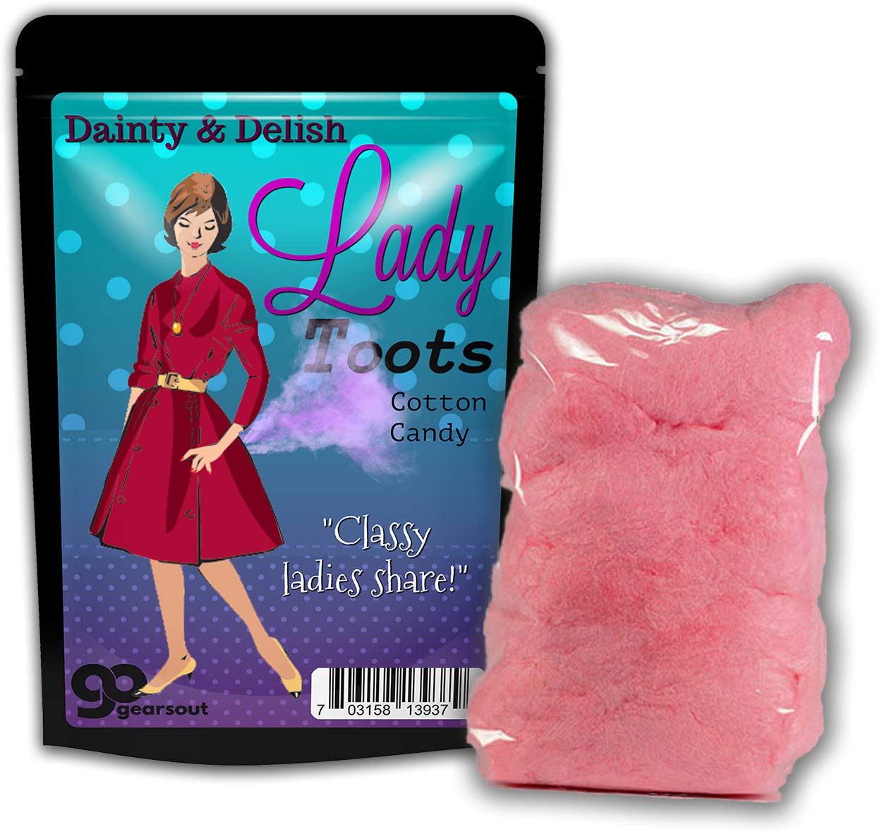 Amazon.com : Lady Toots Cotton Candy Pink Candy for Women Funny Gags ...