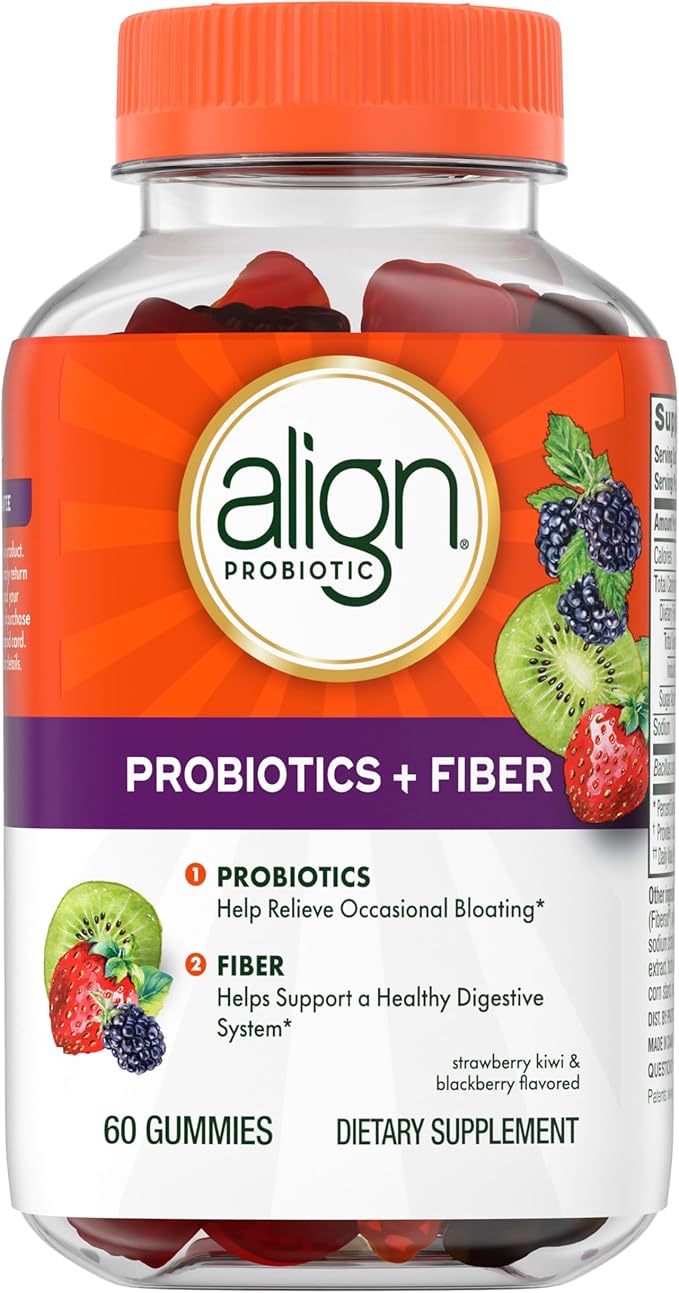 Amazon.com: Align Probiotic, Probiotics + Fiber Gummies, Probiotics ...