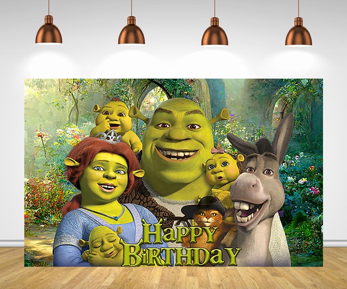 Amazon.com : 5x3ft Green Happy Birthday Backdrop for Birthday Party ...