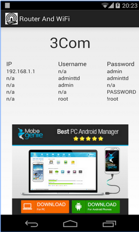 WiFi Router Passwords 2015 - App on Amazon Appstore