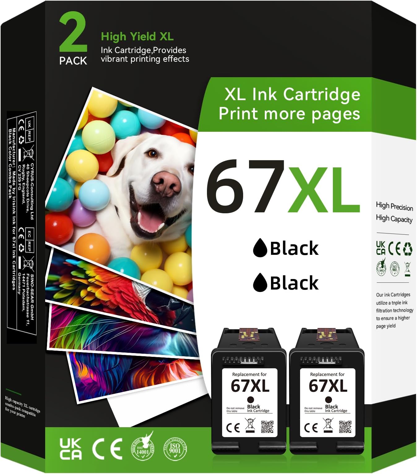Amazon.com: 67XL Black Ink Cartridge for HP 67XL Ink Cartridge ...