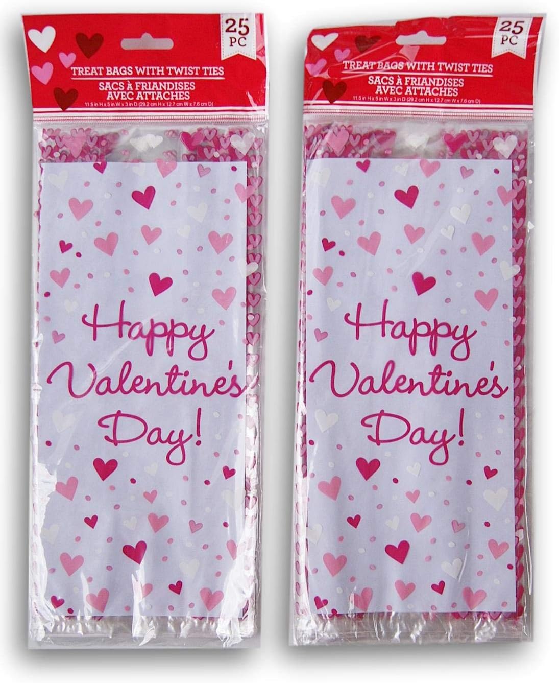 Amazon.com: Valentine Themed Loot Treat Bags - Happy Valentine's Day ...