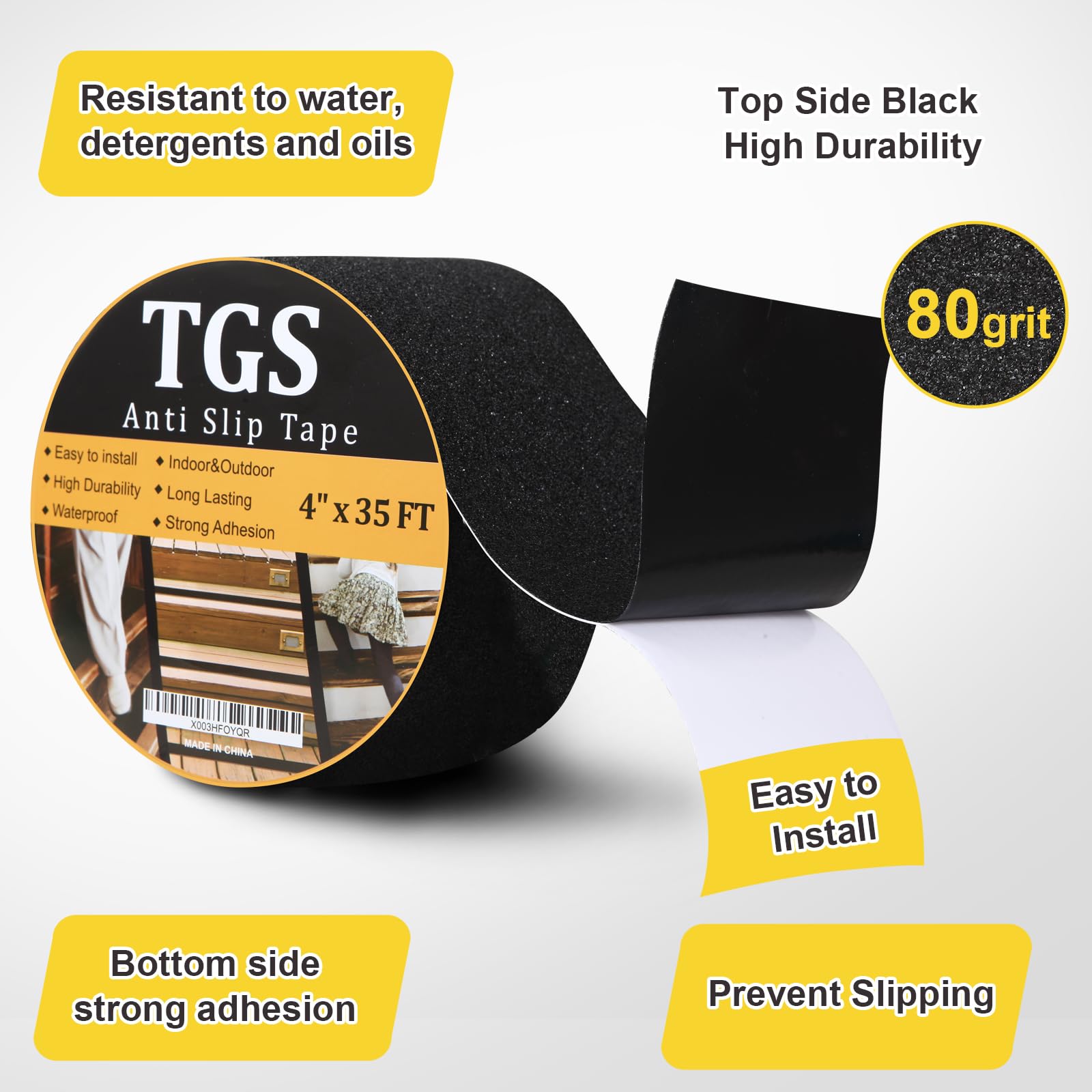 Snapklik.com : Anti Slip Grip Tape Heavy Duty For Stairs 4inch 35Ft ...