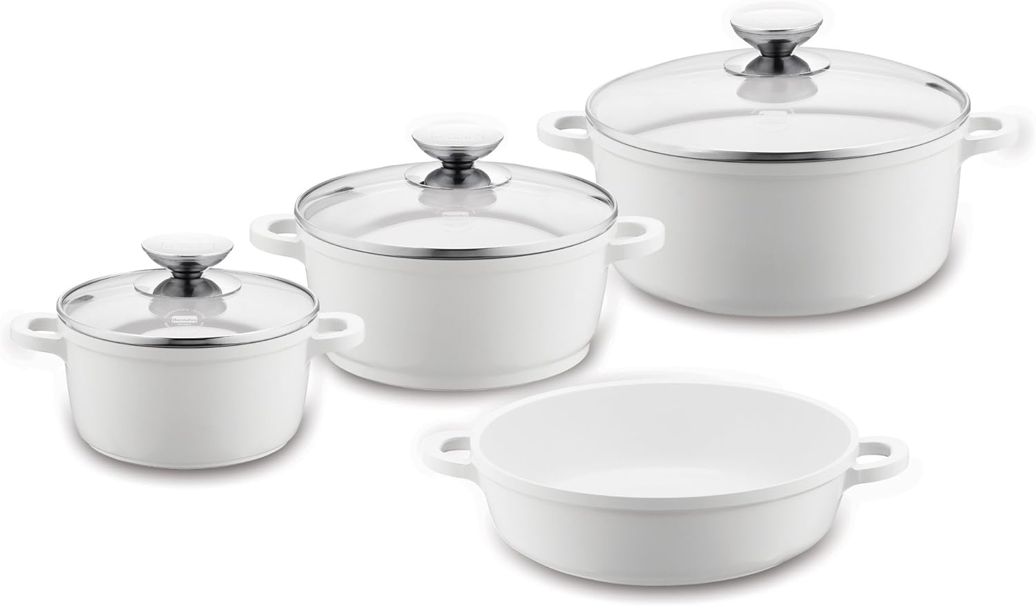 Berndes Vario Click Induction White 032100 4-Piece Cookware Set Pots ...