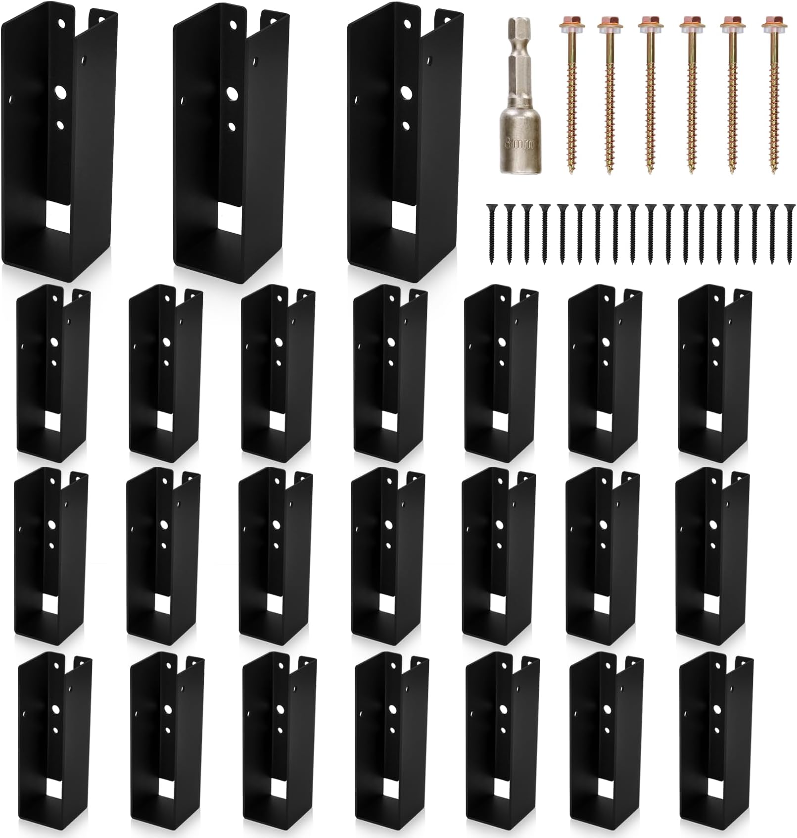 Amazon.com: Upgraded Concealed Joist Hanger, 24 Pcs of 2"x6" Outdoor ...