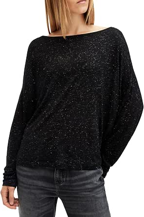 AllSaints Women's Rita Shimmer Tee at Amazon Women’s Clothing store