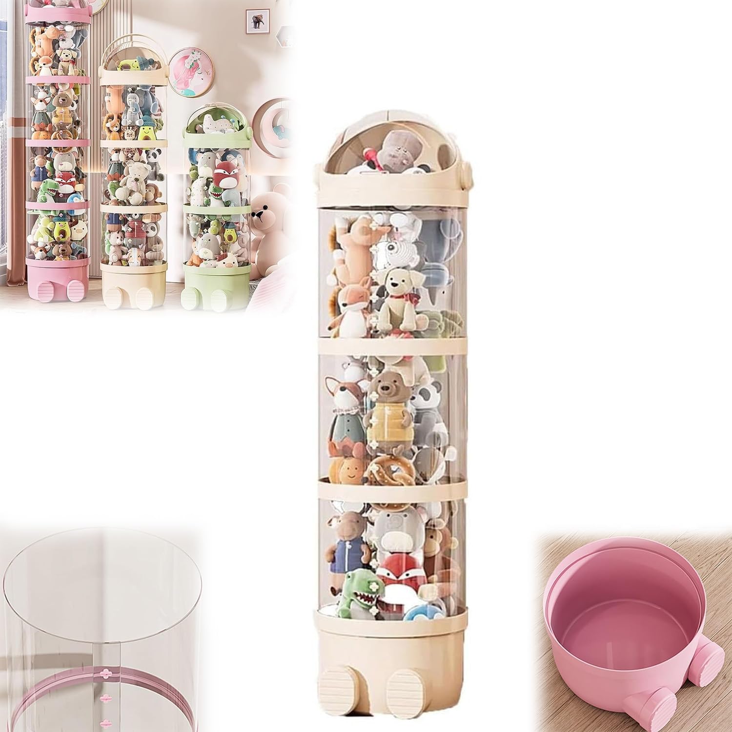 Amazon.com: Vertical Toy Storage Tube, Vertical Stuffed Animal Storage ...