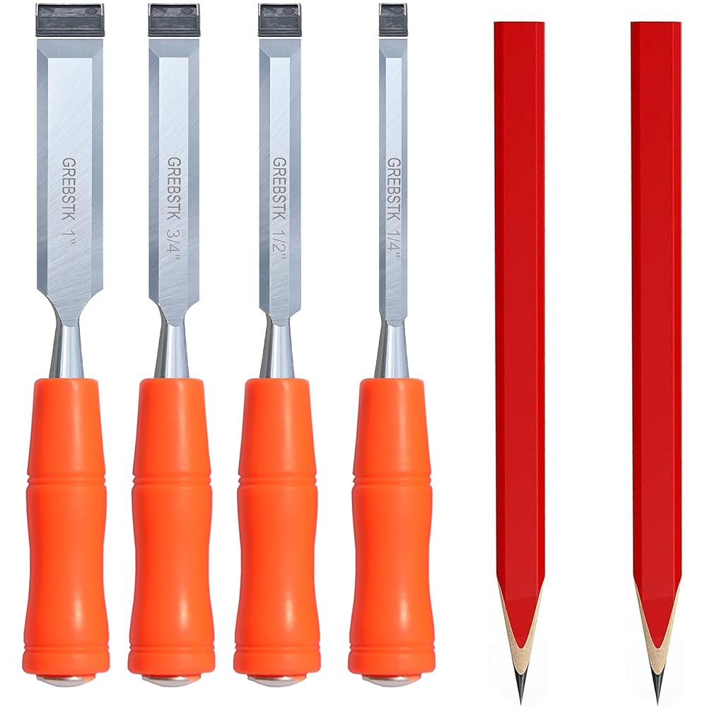 $2/mo - Finance GREBSTK 4 Piece Wood Chisel Tool Sets Sturdy Chrome ...