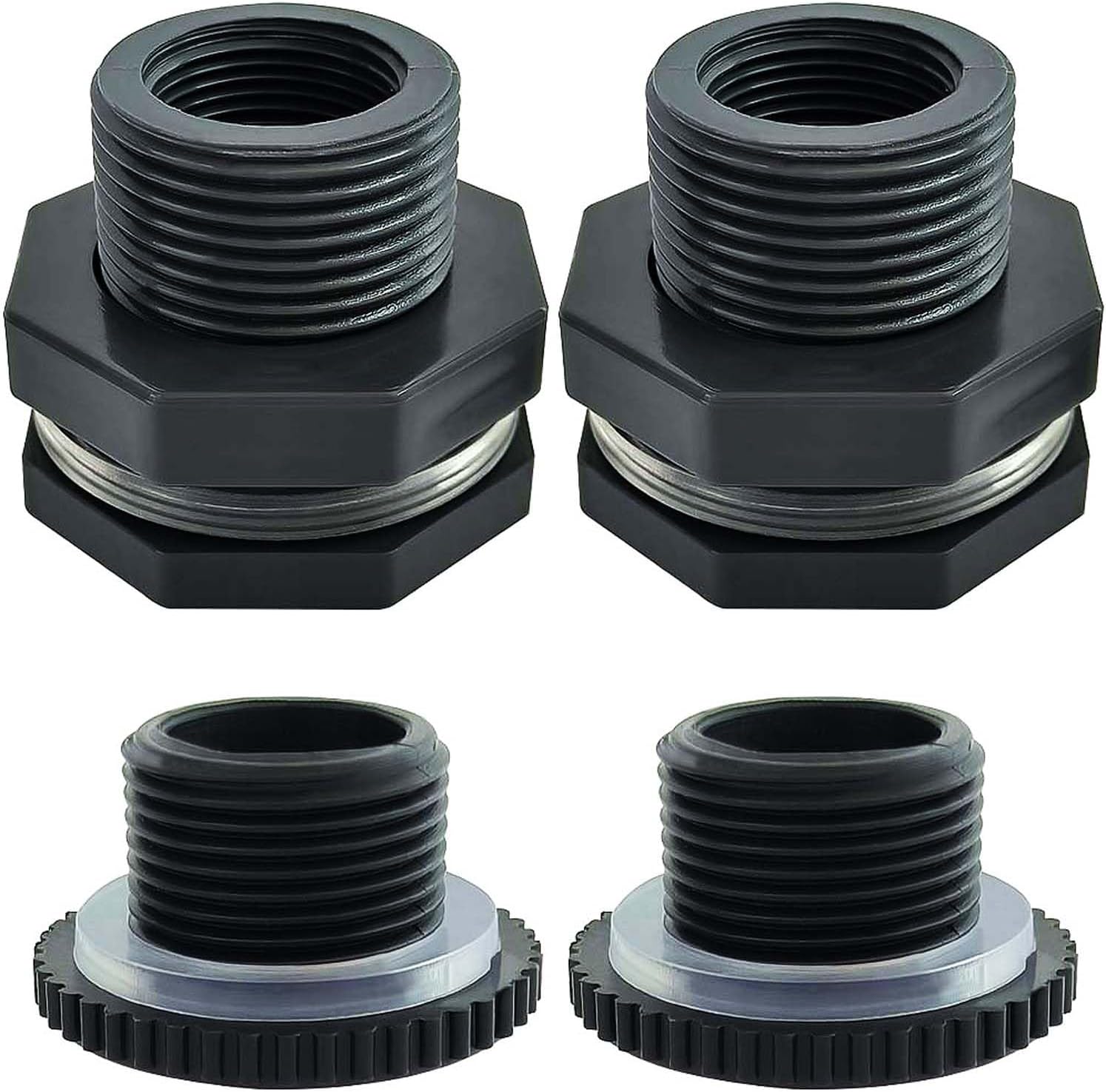 Amazon.com: YSIL PVC Bulkhead Fitting 2 Inch Female Water Tank ...