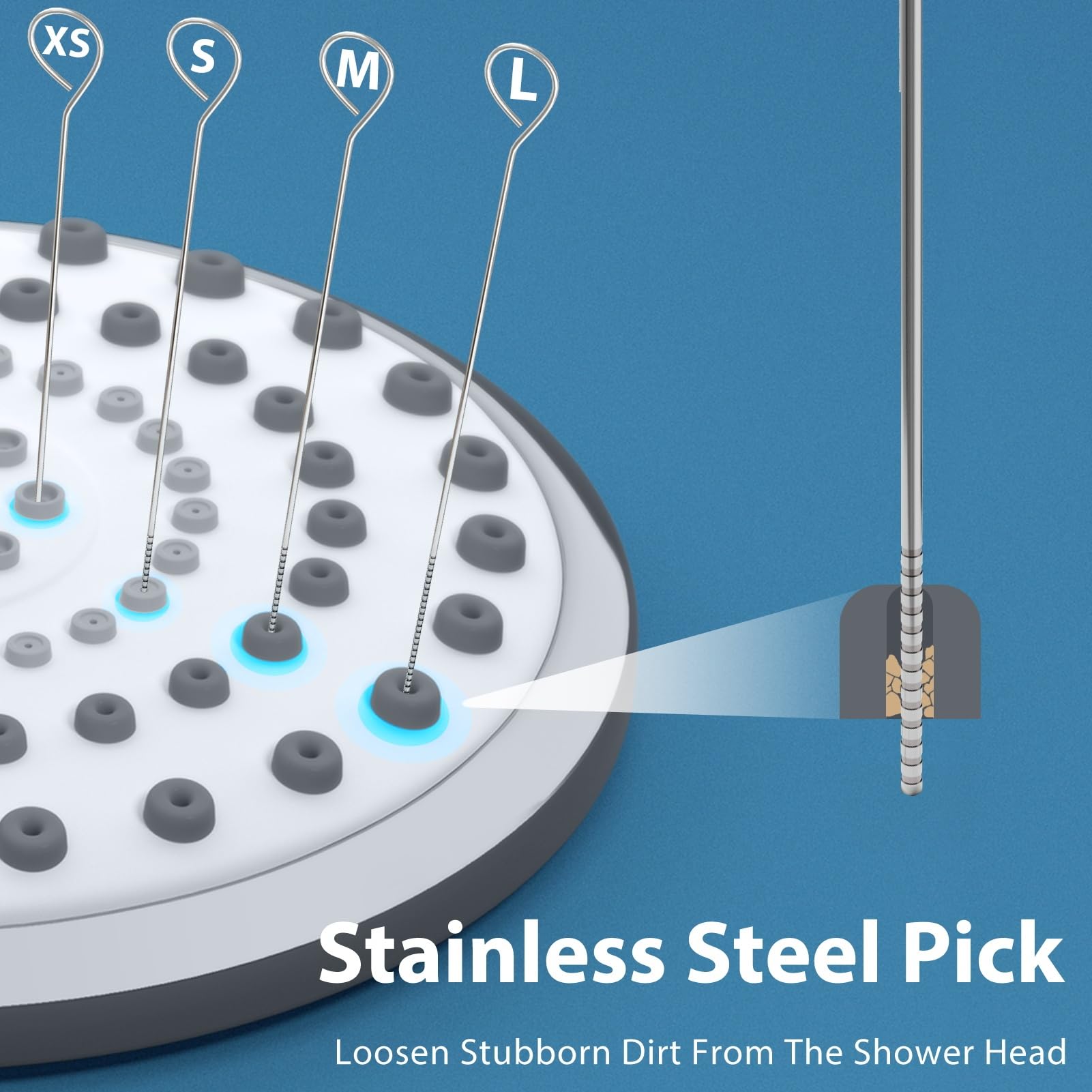 Snapklik.com : Shower Head Cleaner Picks, Multiple Size Shower Head ...