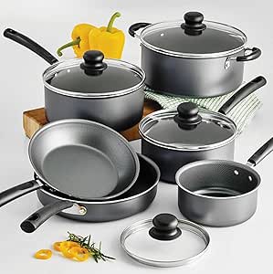 Amazon.com: Non-Stick Cookware 10-Piece Set, Kitchen Cooking Set w/Fry ...