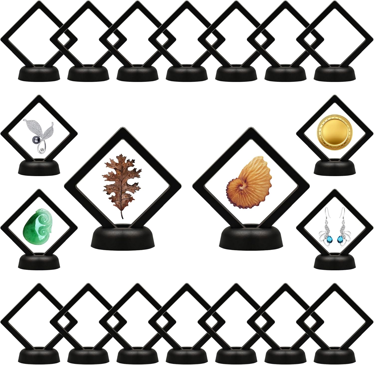 Amazon.com - 20PCS 3D Floating Display Case,2.75" Black Coins Display ...