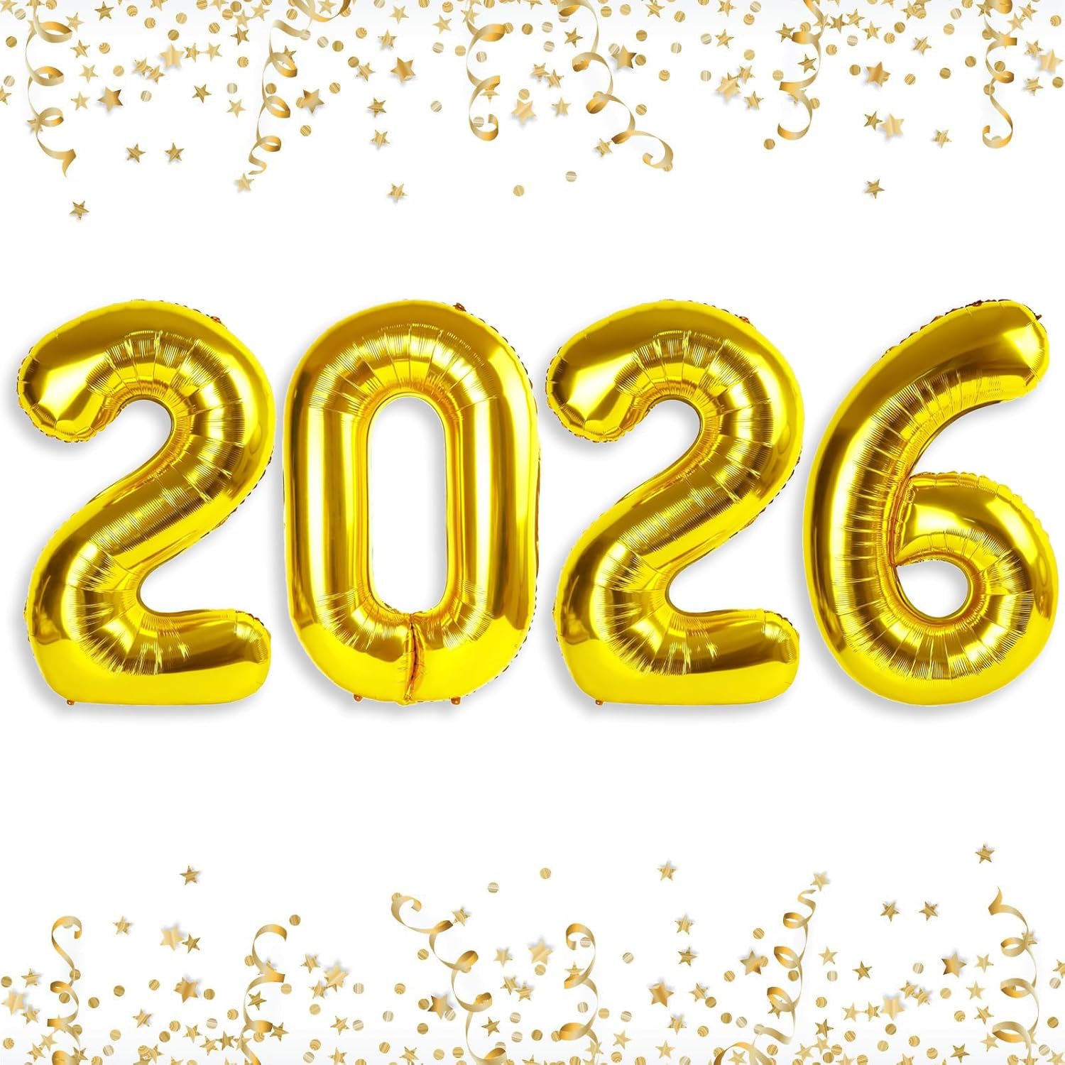 2026 Balloons Gold 2026 Balloon Numbers - 16 Inch Happy New Year Foil ...
