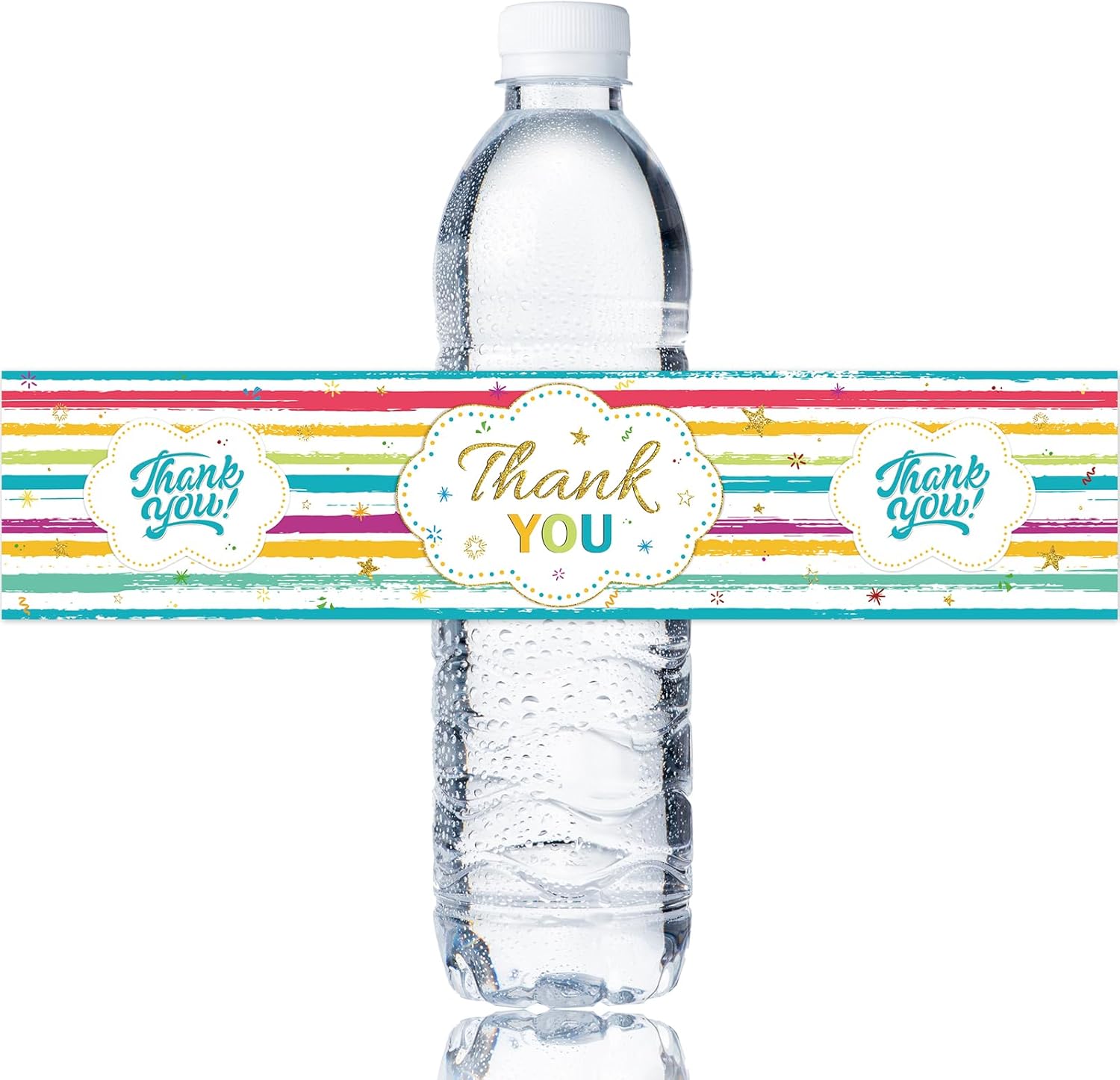 Amazon.com: Maicaiffe Thank You Water Bottle Stickers, Thanks Theme ...