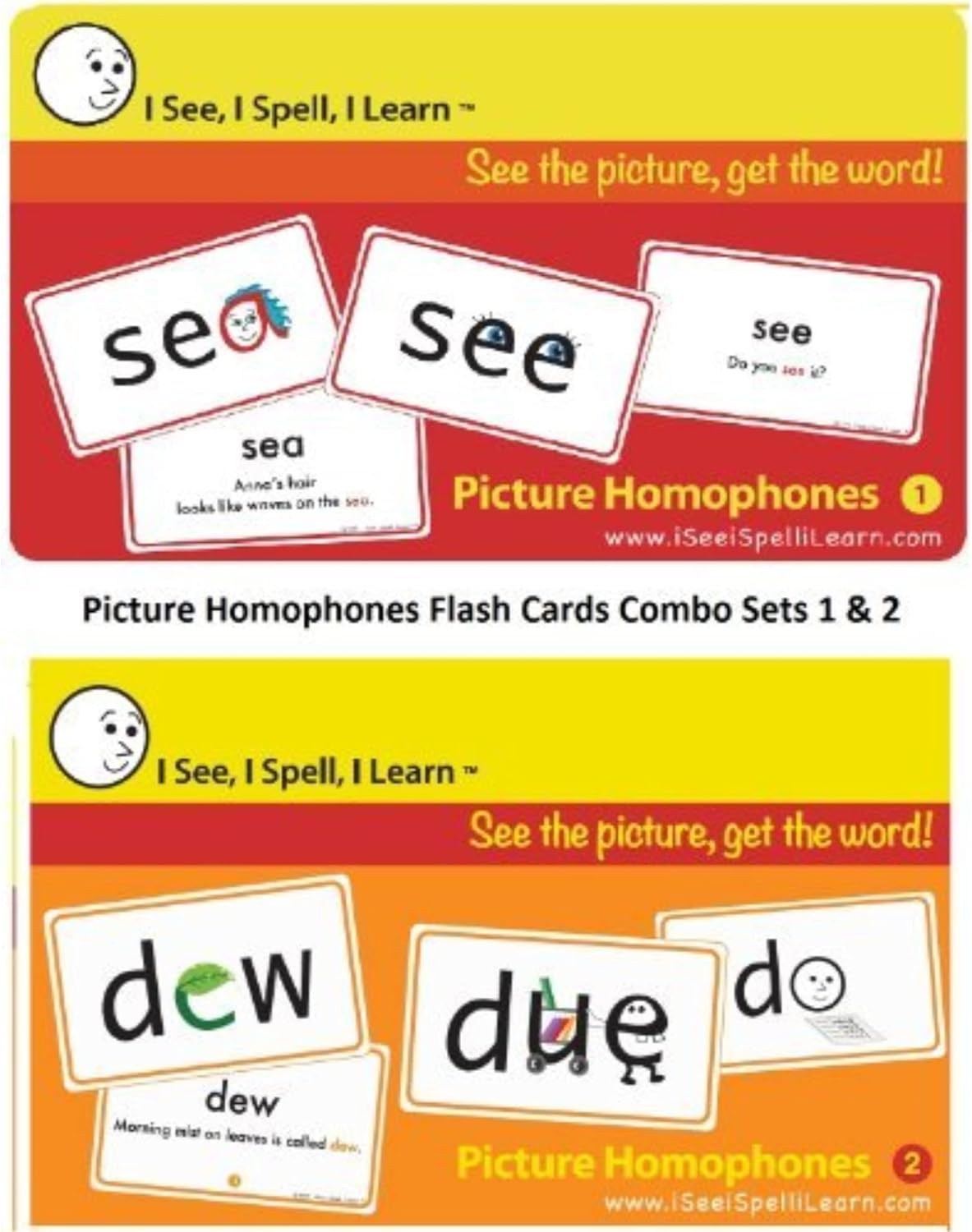 Amazon.com: I See, I Spell, I Learn® - Picture Homophones Flashcards ...