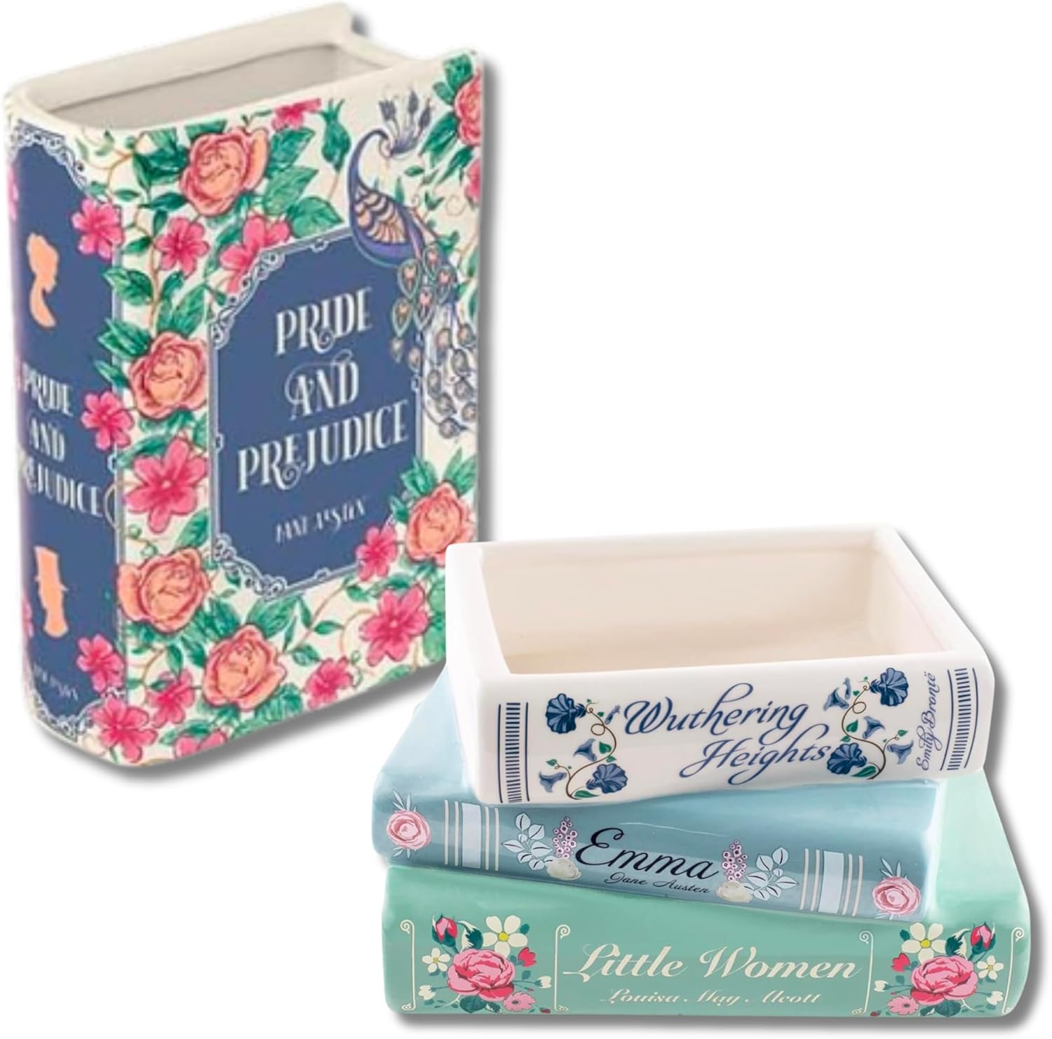 Amazon.com : STEEL MILL AND CO. Small Bookstack Shaped Decorative ...