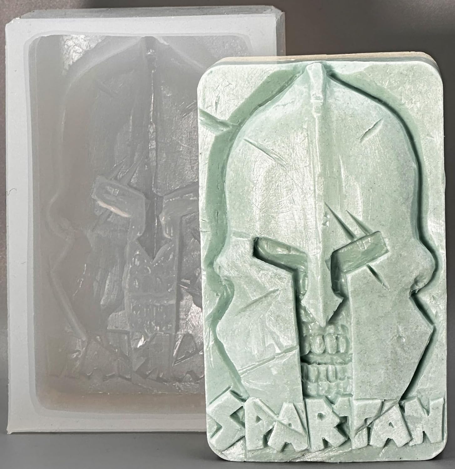 Amazon.com: Helmet Silicone Mold SOAP Plaster Wax Resin Clay 5oz Sparta ...