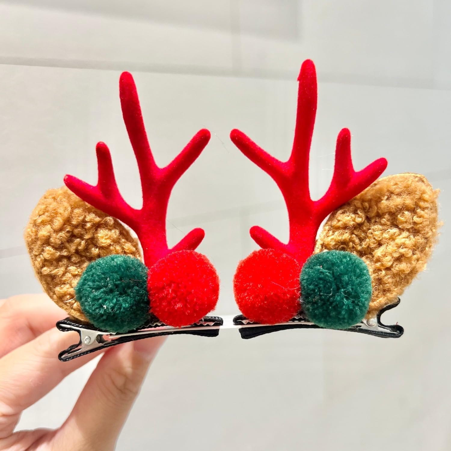 Amazon.com : Christmas Deer Antlers Hair Clips - Reindeer Antlers ...