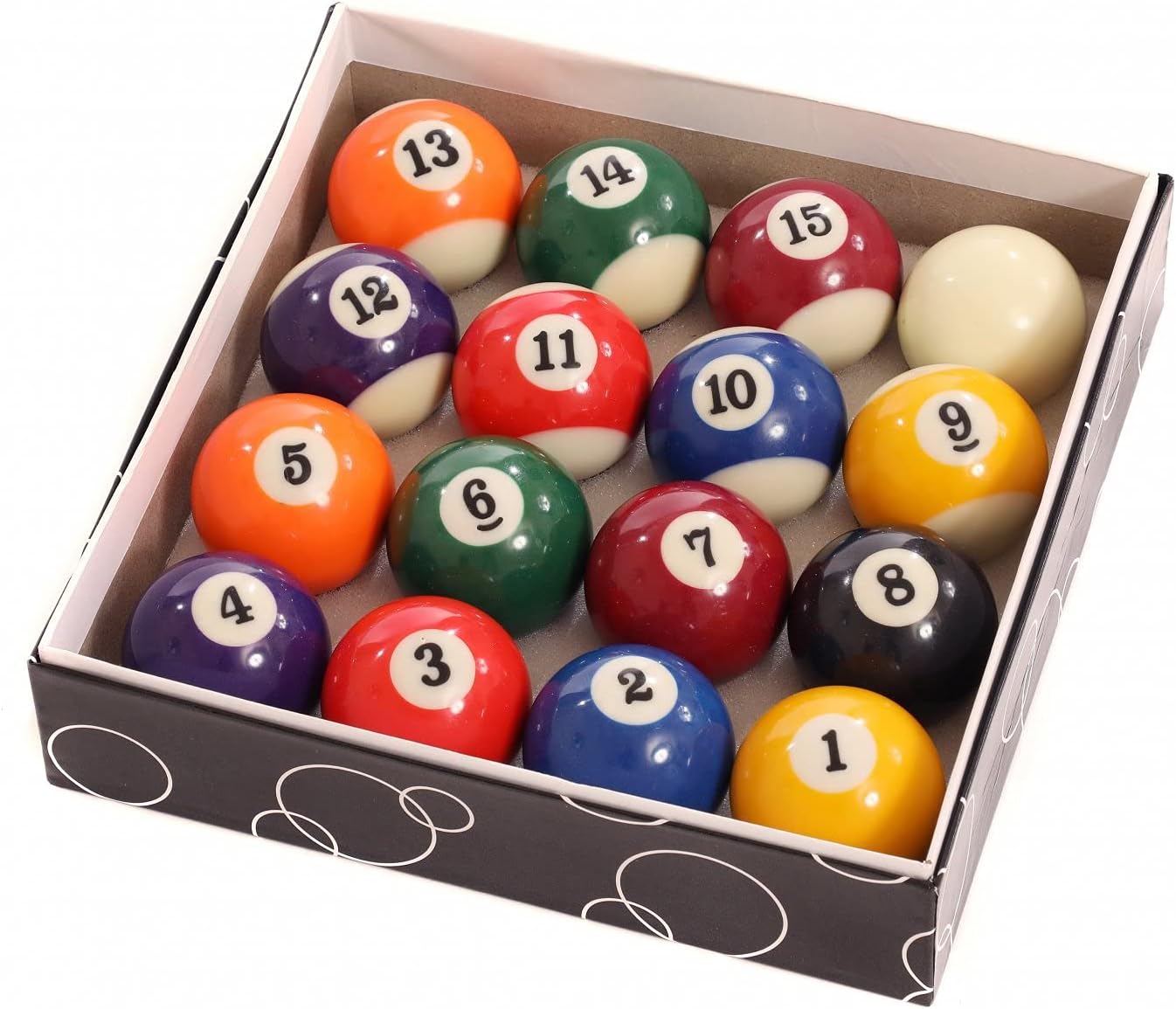 Oypla Full Size UK Regulation 16 Spots and Stripes Pool Ball Set 2 ...