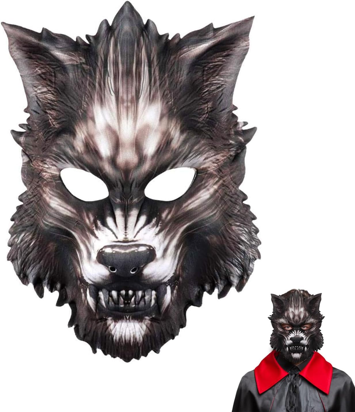 Amazon.com: TENDYCOCO Halloween Wolf Masks Werewolf Masks EVA Wolf ...
