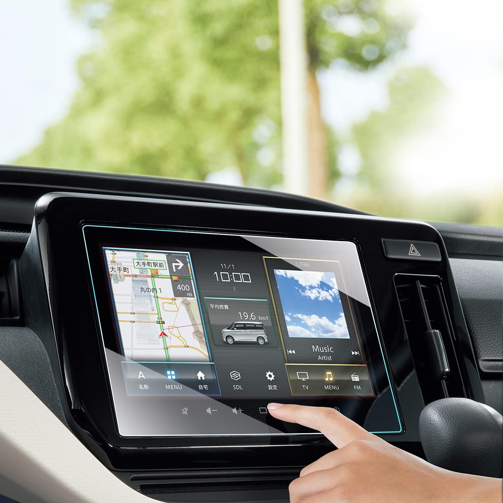 Amazon.co.jp: 【CDEFG】2022新型 スズキ ソリオ カーナビ 保護フィルム Solio MA37S MA27S 9インチ ディスプレイオーディオ ガラスフィルム 強化ガラス ...