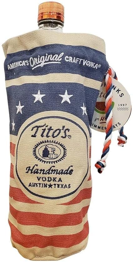 2020 Tito's Vodka Canvas bottle Bag : Amazon.co.uk: Grocery
