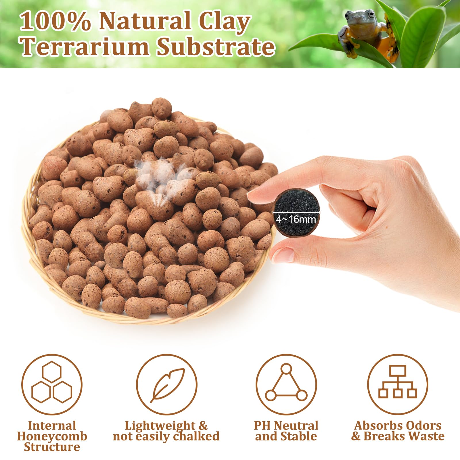 Snapklik.com : Riare 4LBS Expanded Clay Balls Terrarium Substrate For ...