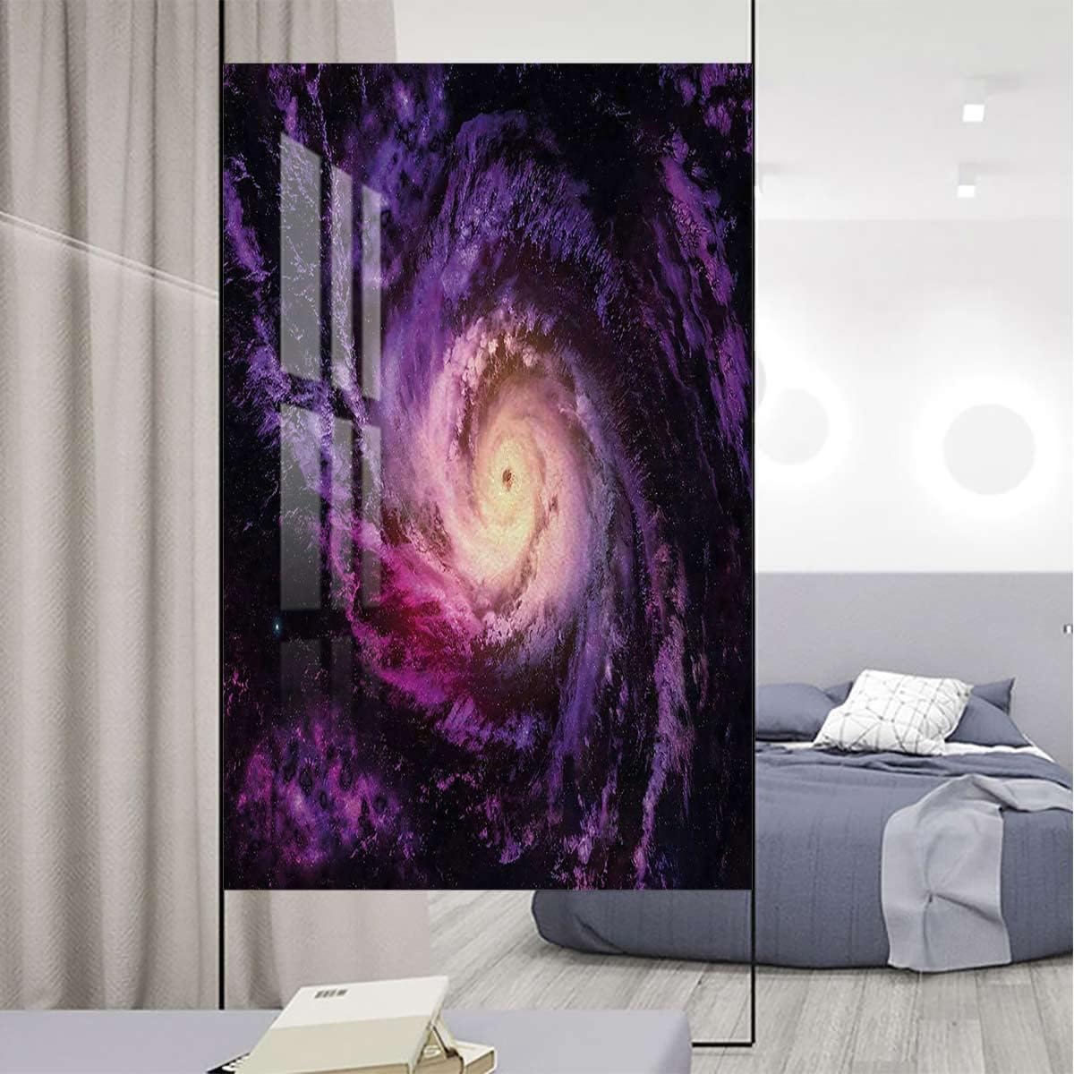 Amazon.com: Black Purple No Glue Static Decorative Privacy Window Films ...