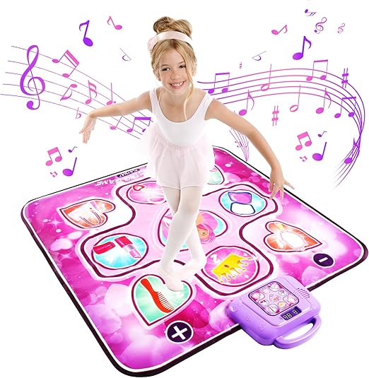 Amazon.com: Pink ToToo Dance Mat for Kids Dance Pad for Girls - Dancing ...