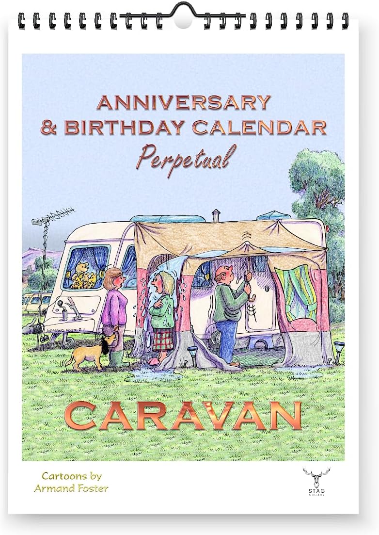 Caravan Humour Cartoon Funny Large A4 Sized Perpetual Calendar for ...