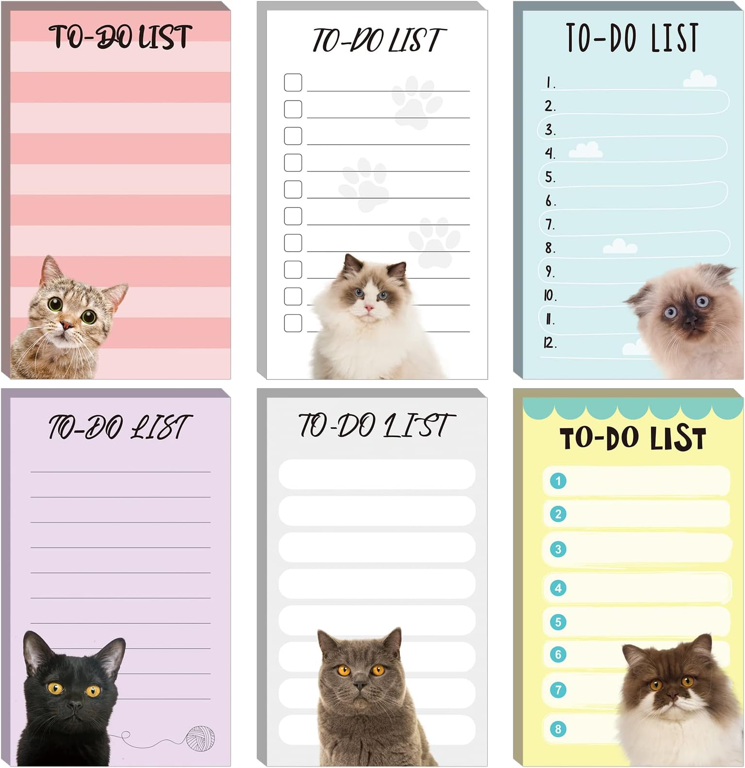 Amazon.com : Nicepaper Cute Colored Self-Sticky Notes in Housewife Cat ...