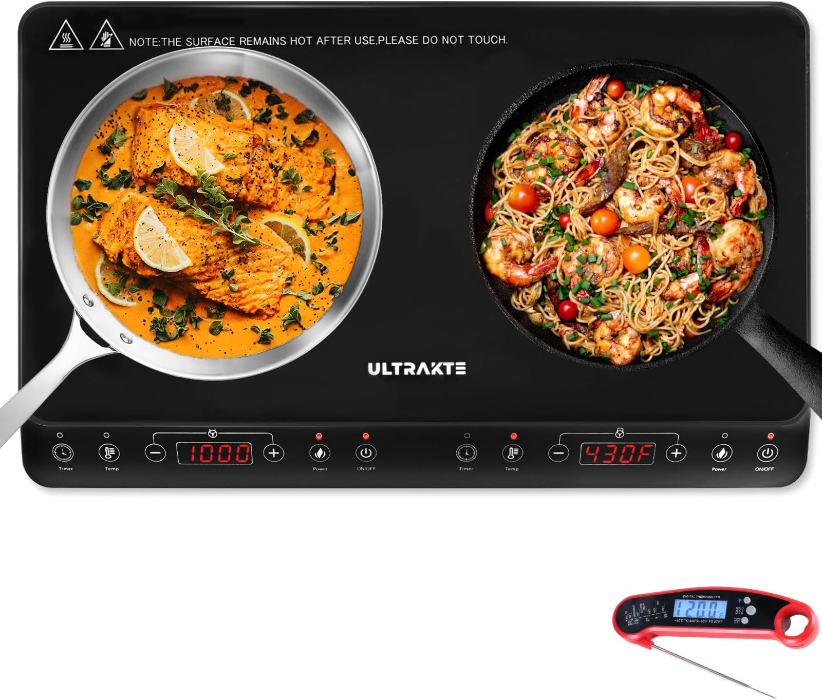 Amazon.com: Double Induction Cooktop AMZCHEF Induction Cooker 2 Burners ...