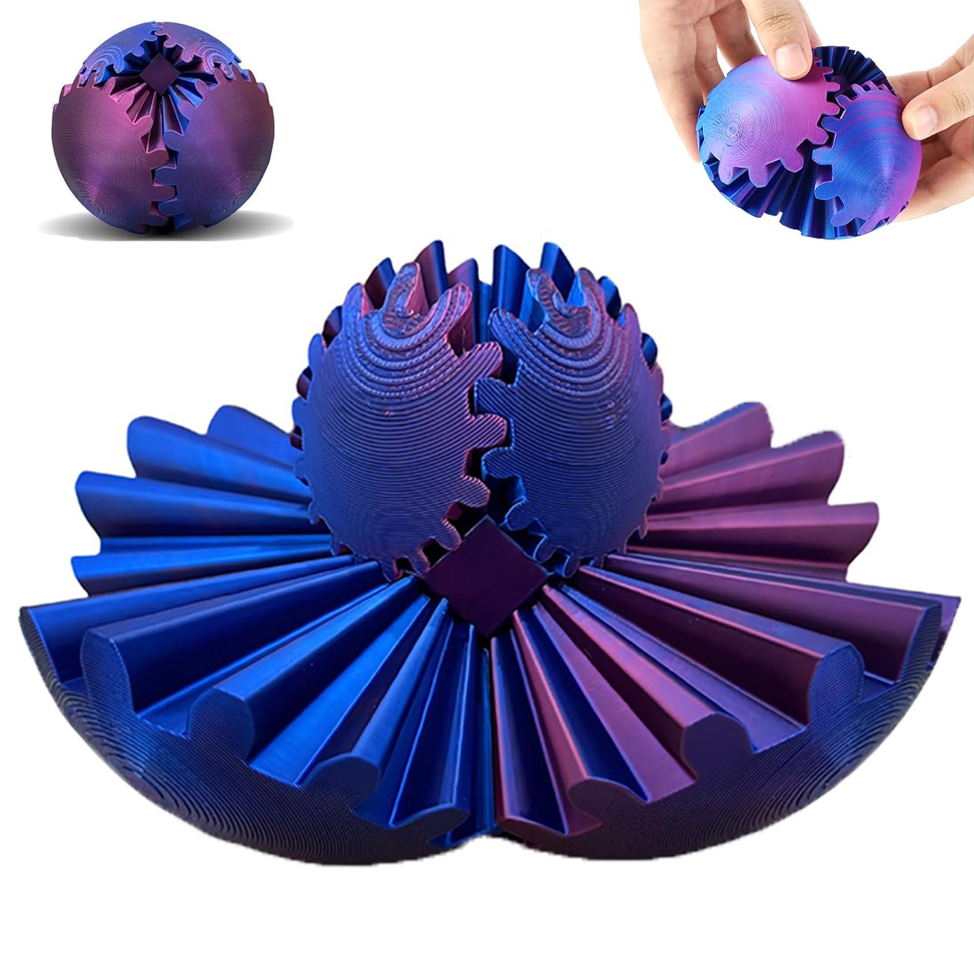 Snapklik.com : Gear Ball, Gear Sphere, 3D Printed Gear Ball Fidget Toy ...