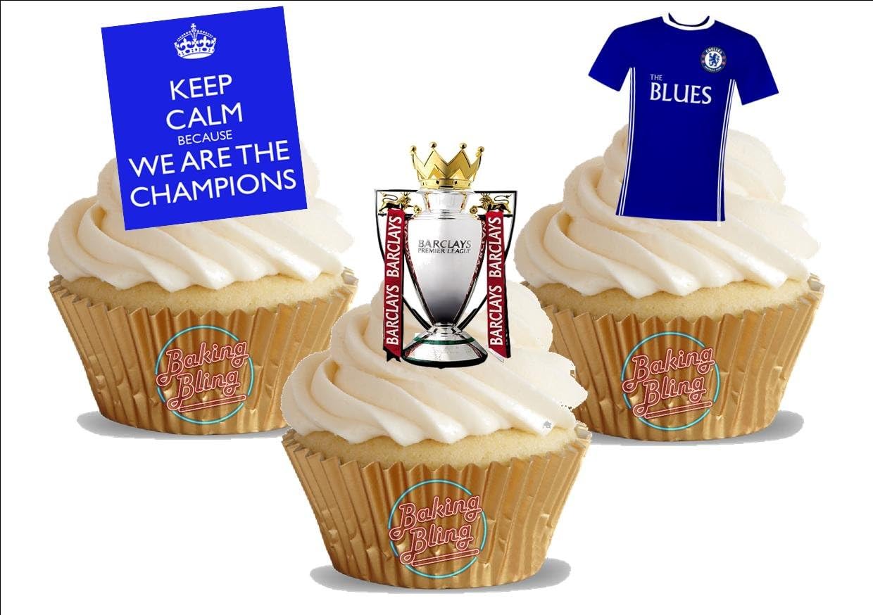Amazon.com: Baking Bling Chelsea Champions Soccer Shirt Trio Pack - 12 ...