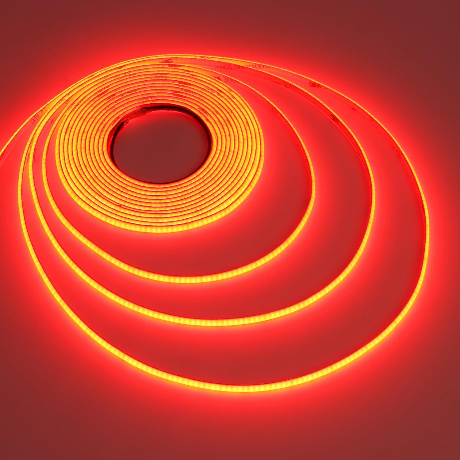 Amazon.com: TOPAI 24V Thin 5mm Red COB LED Strip 16.4ft Narrow LED Tape ...