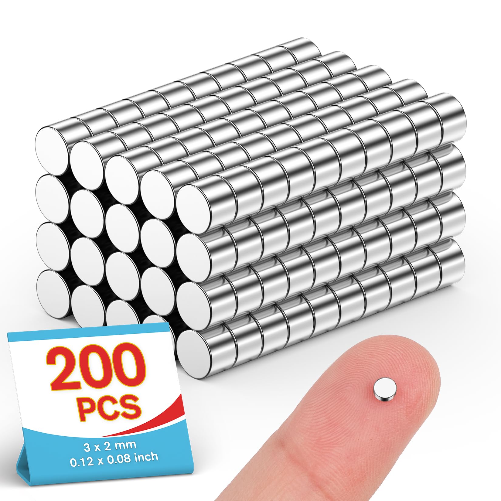 Snapklik.com : 200 Pcs Small Magnets Mini Fridge Magnets, 3 X 2mm ...