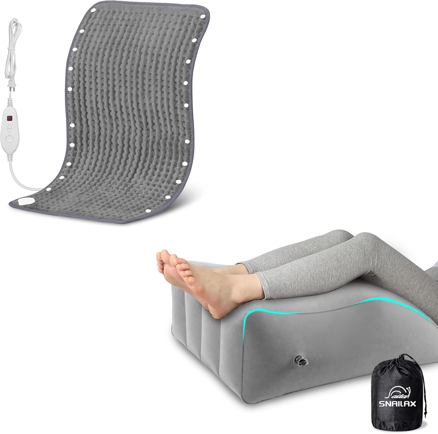 Amazon.com: Snailax Heating Pad & Foot Warmer&Snailax Inflatable Leg ...