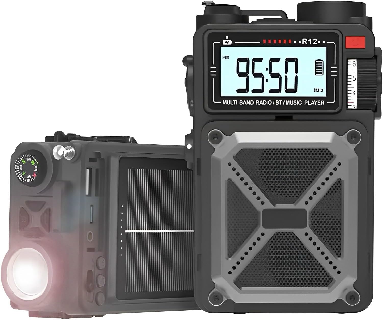 Radio meteorológica de manivela de Emergencia, 4000 mAh, portátil, Am ...