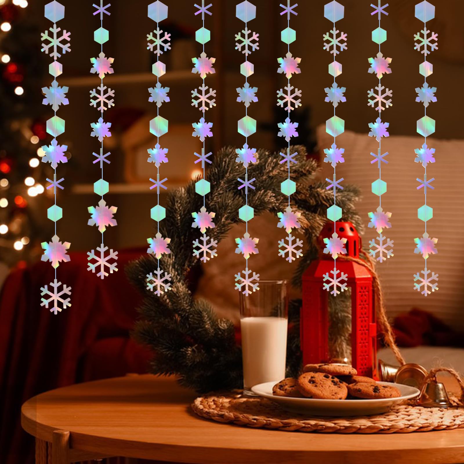 Amazon.com: Molain 53Ft Winter Wonderland Snowflakes Decorations ...