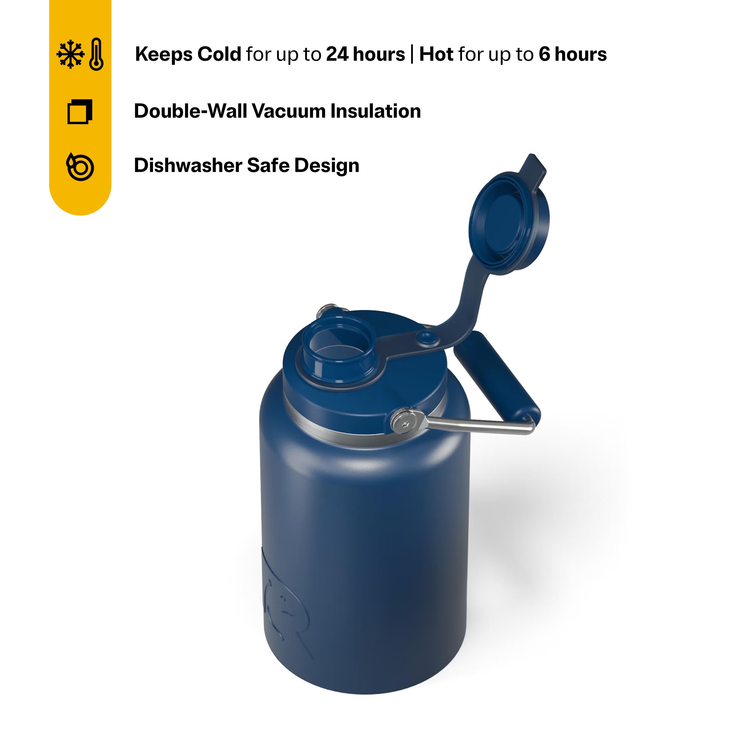 Snapklik.com : RTIC Half Gallon Outback Jug, Stainless Steel, Insulated ...